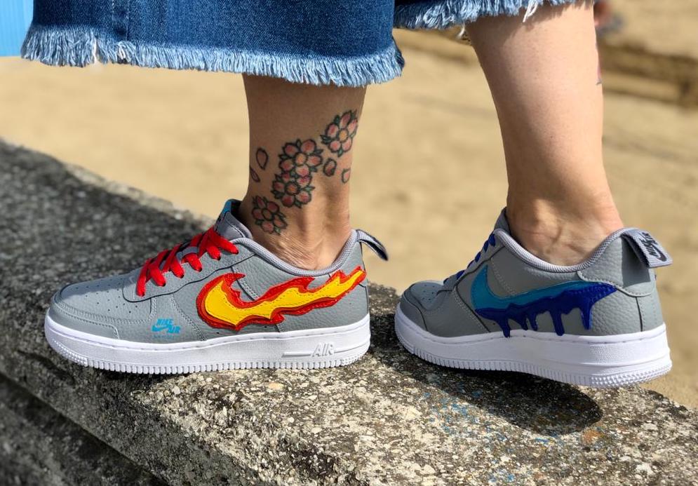 Nike Air Force One Custom G Fire & Water | LLab scarpe personalizzate