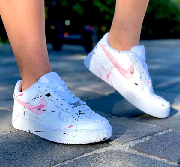 Nike Air Force One Custom Glitter Rosa | LLab Scarpe Personalizzate