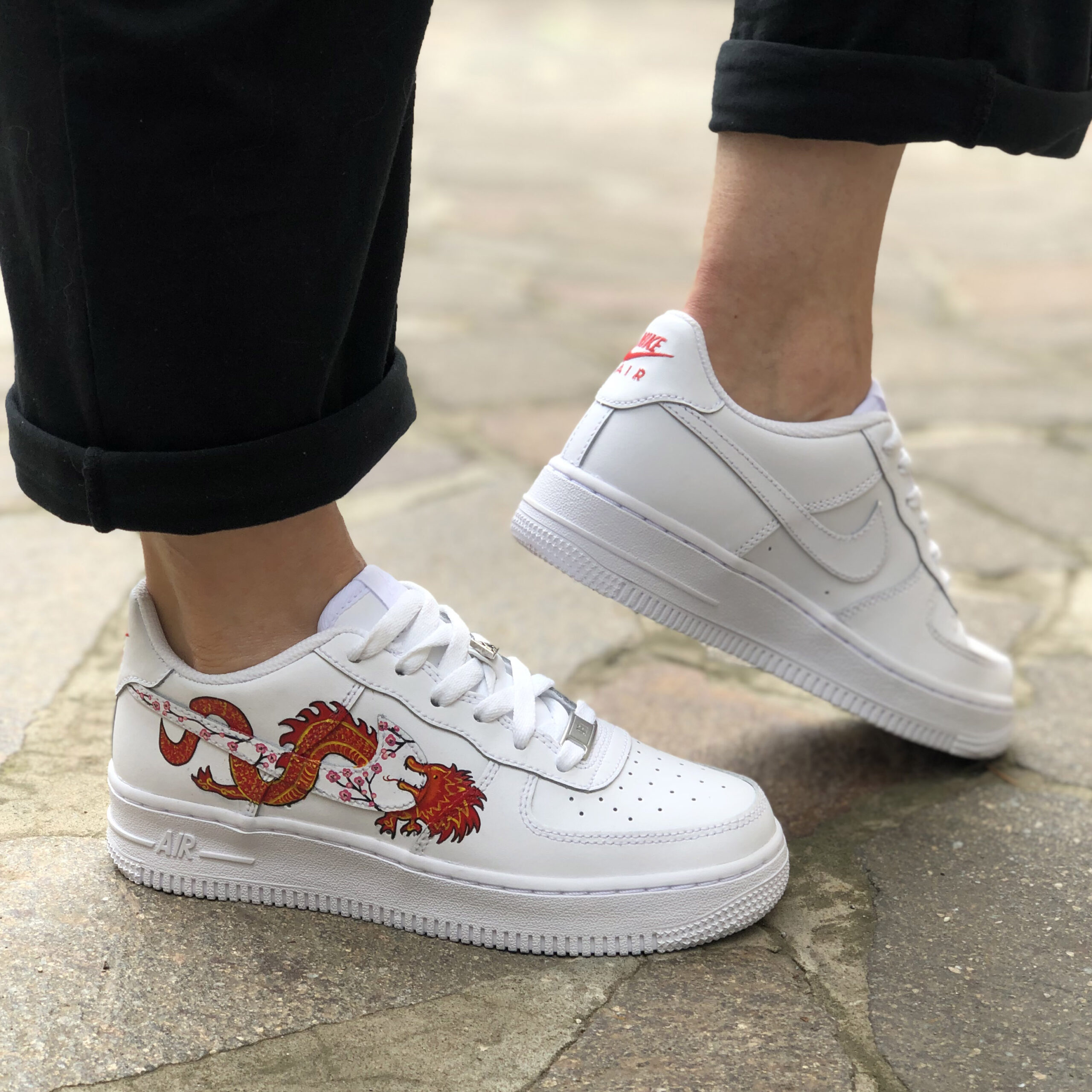 Nike Air Force One Custom Red Dragon | LLab Scarpe Personalizzate