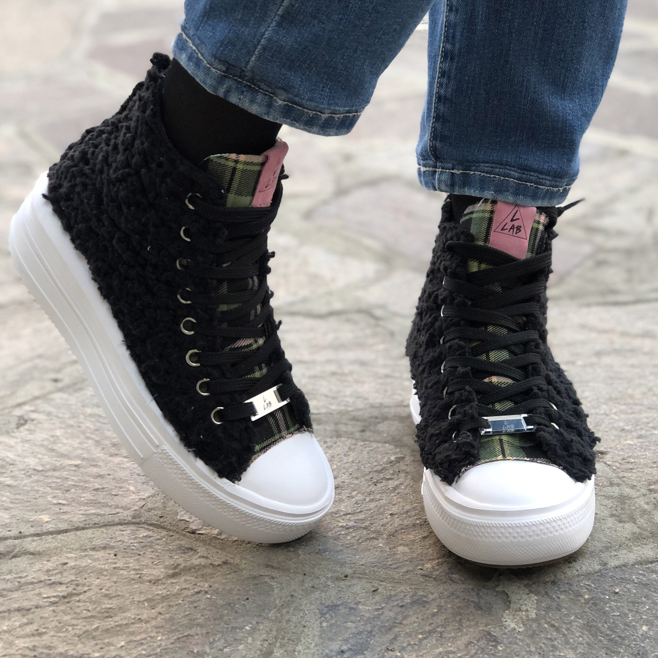 Converse All Star Move Custom Teddy Black Vol. 2 | LLab Scarpe Custom