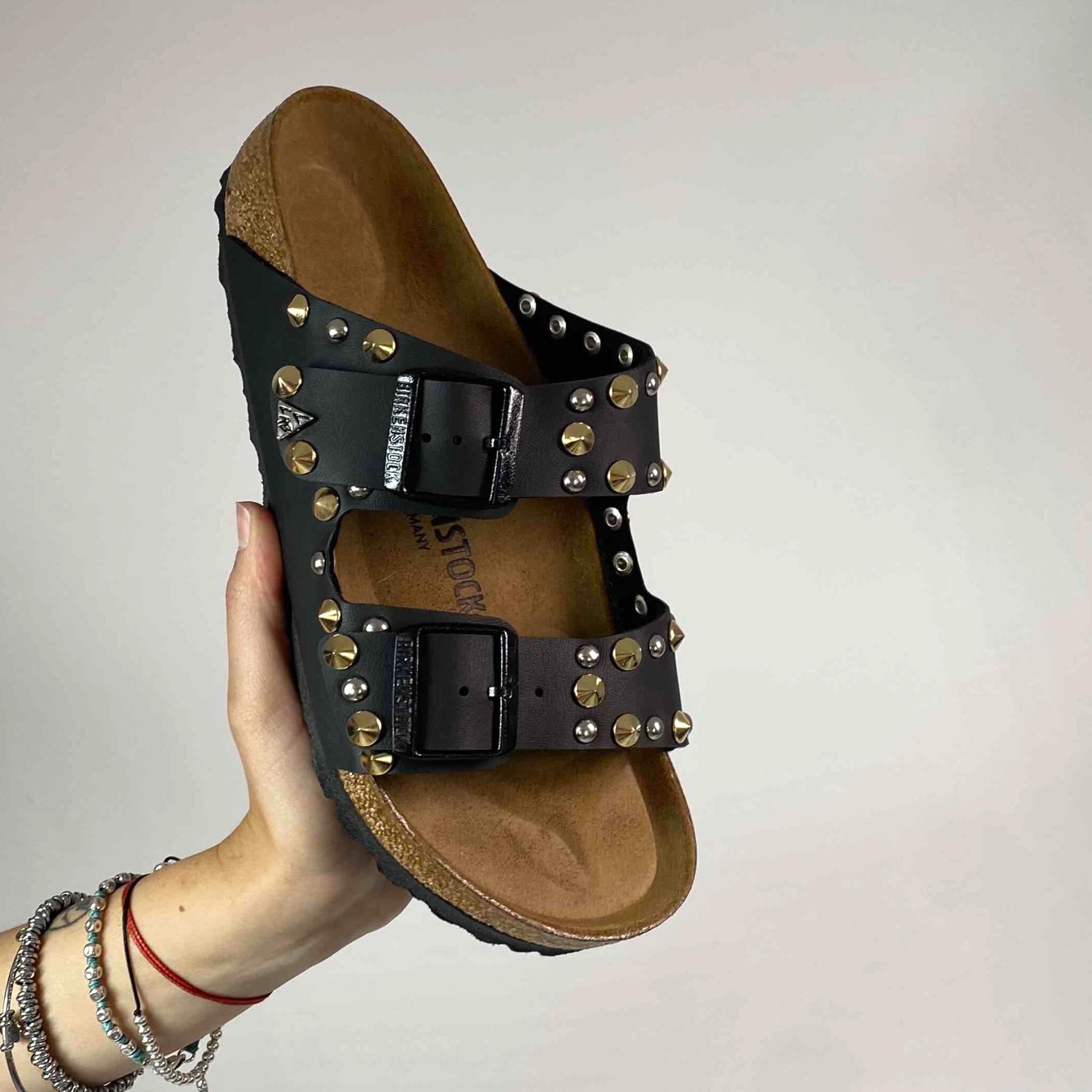 Birkenstock Arizona Custom Borchie Oro Argento | LLab scarpe custom