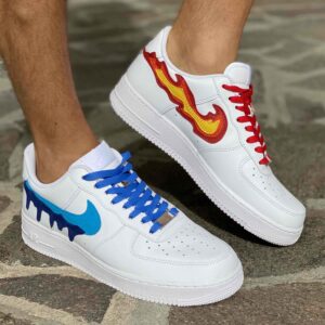 Nike Air Force One Custom Fire and Water | LLab Scarpe Custom