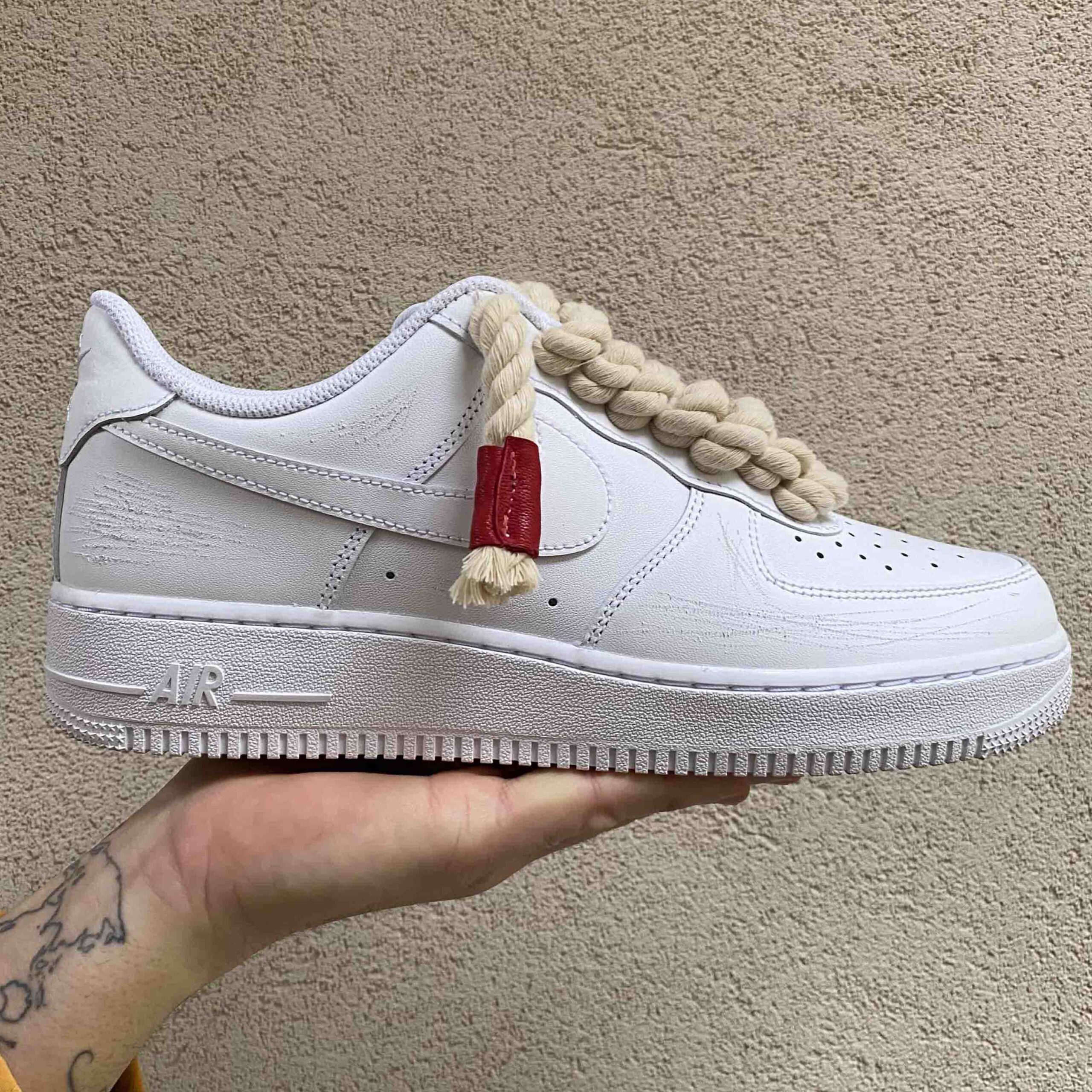 Nike Air Force 1 Custom Rope Lacci Corda Graffiata | LLab Scarpe Custom