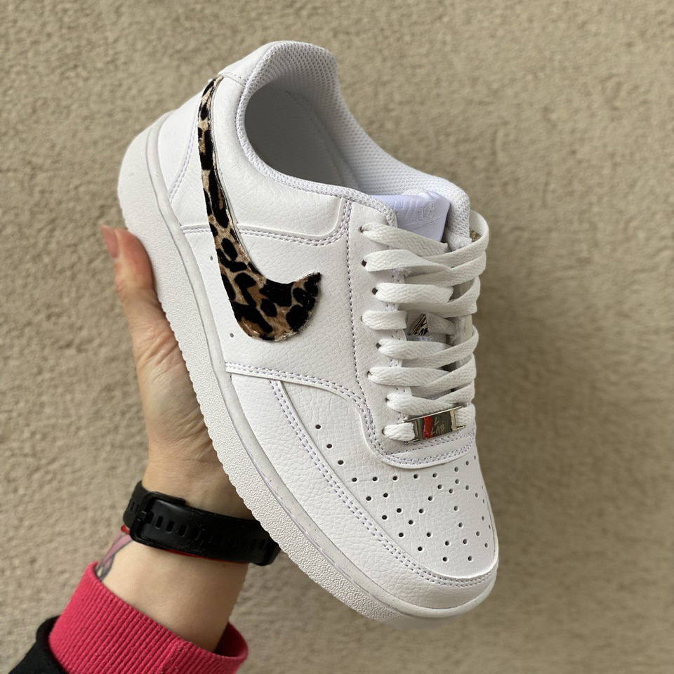 Nike Court Vision Low Custom Swoosh Leo | LLab Scarpe Custom