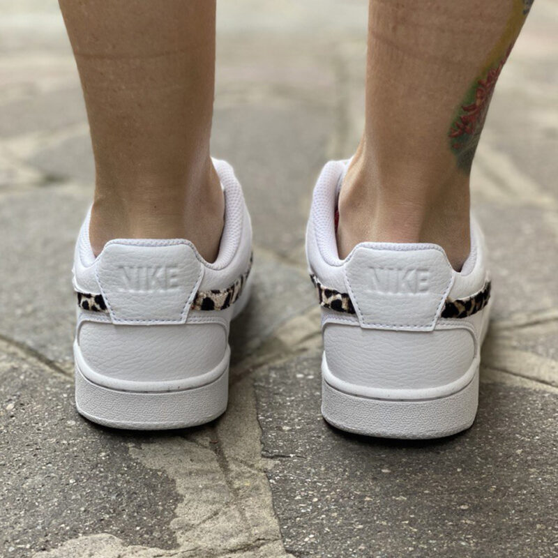 Nike Court Vision Low Custom Swoosh Leo | LLab Scarpe Custom