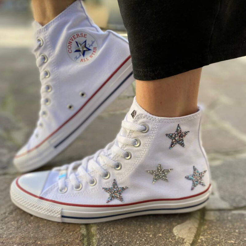 Converse All Star Custom Stelle Glitter | LLab scarpe custom