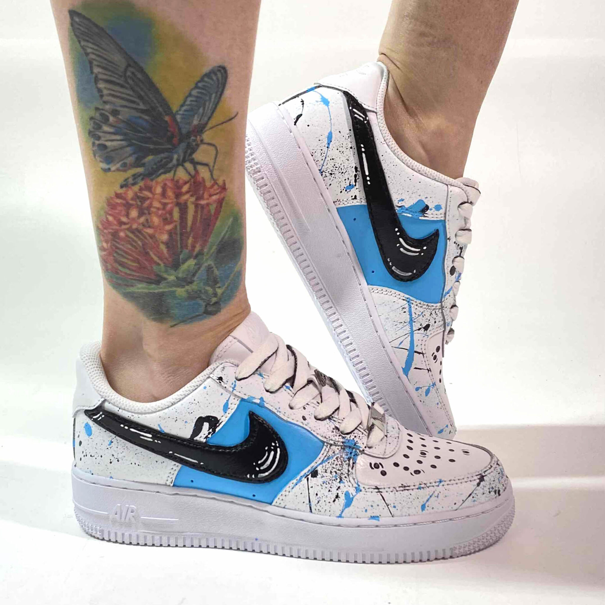 Nike Air Force 1 Custom Cartoon Azzurre | LLab Scarpe Custom